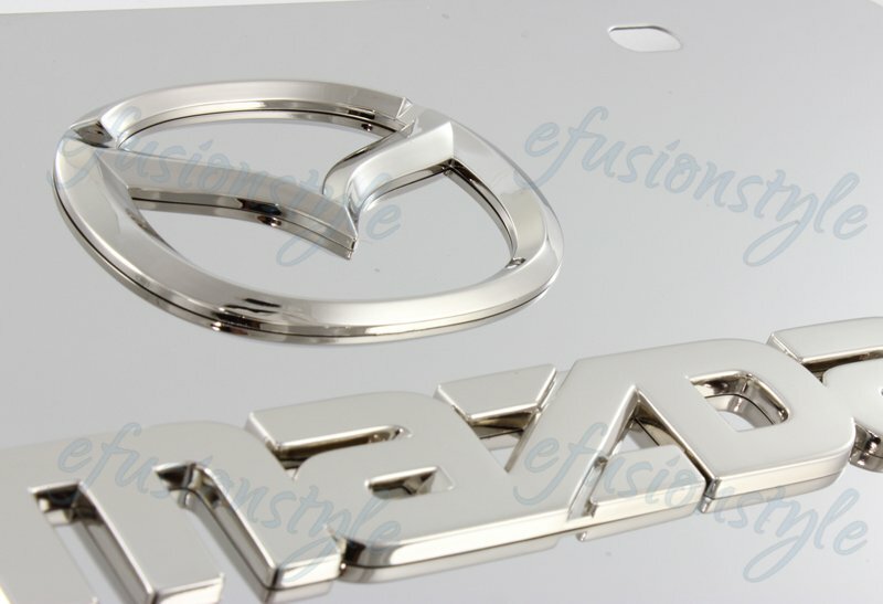AUTHENTIC 3D MAZDA Logo Front Mirror Stainless Steel License Plate ...