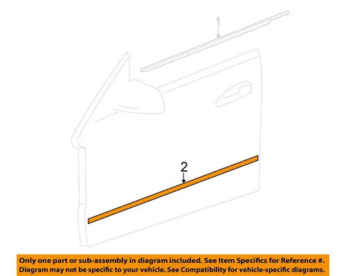 MERCEDES OEM 10-14 E350 EXTERIOR TRIM-DOOR-Body Side Molding Left ...
