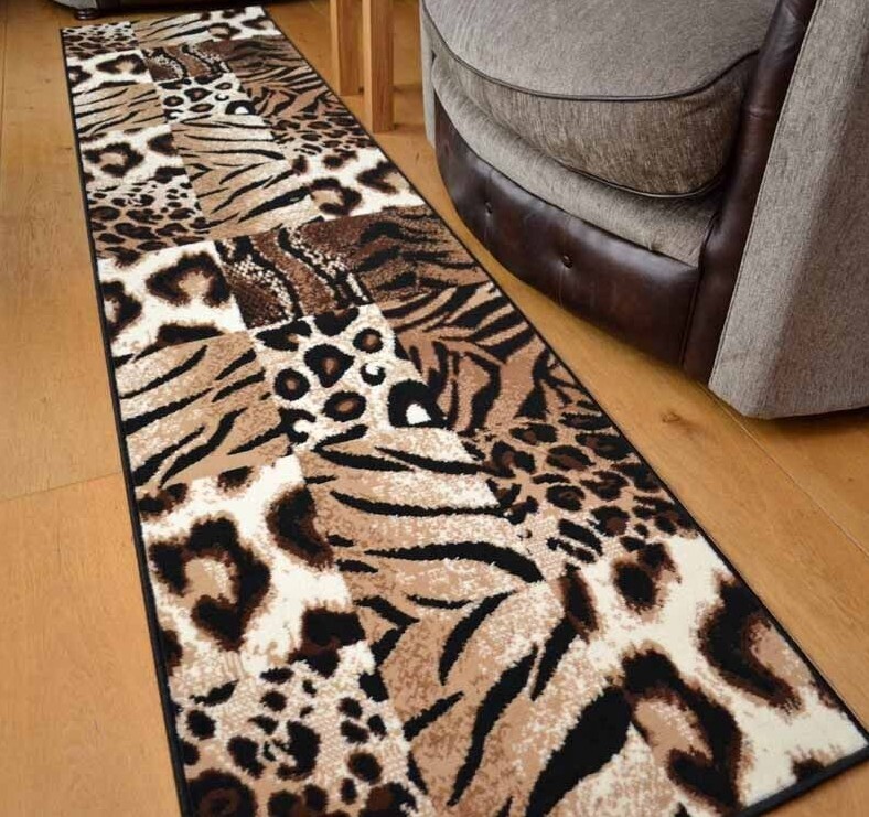Animal Print Hall Runners Tiger Leopard Small Extra Large Long Carpet ...