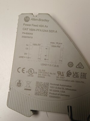 Allen-Bradley 1694-PFA1244 SER.A Power Feed, 24VDC 40A | eBay
