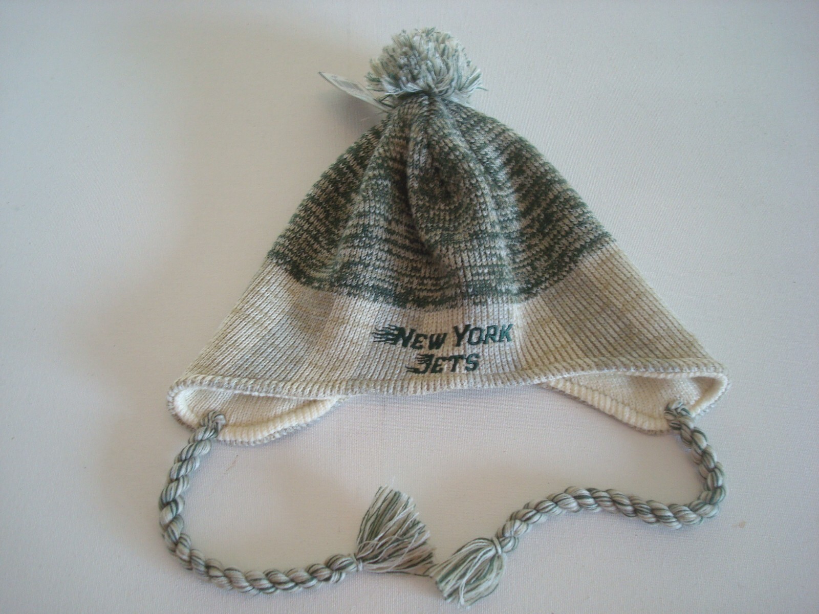 NEW YORK JETS toque TOBOGGAN KNIT VINTAGE BEANIE SKULL HAT CAP OO | eBay