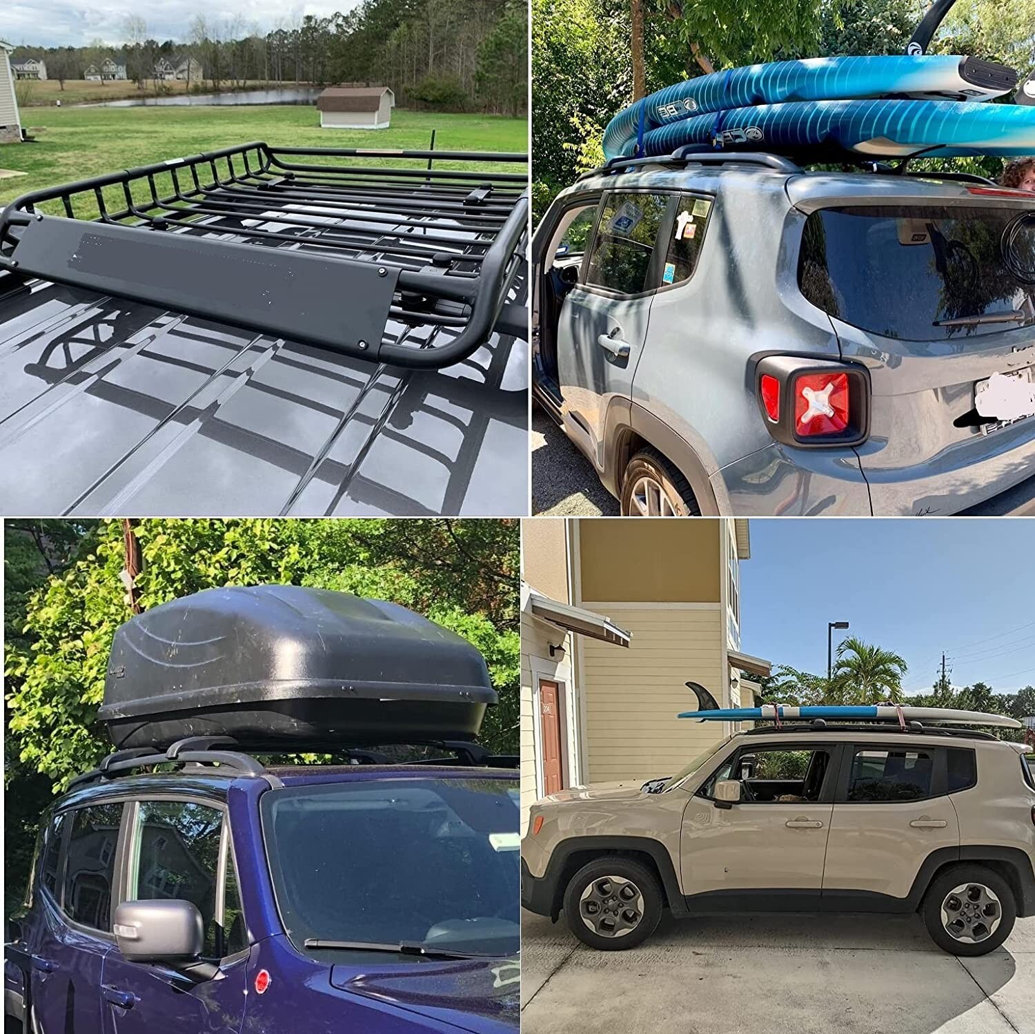 2P black for Chevy Equinox 2018-2023 Roof Rack Rail Cross bar luggage ...