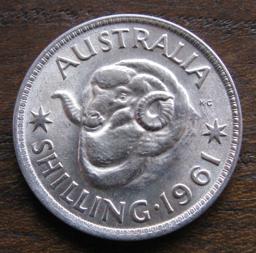 ZALDI2010 - AUSTRALIE 1 SHILLING DE 1961, Argent | eBay
