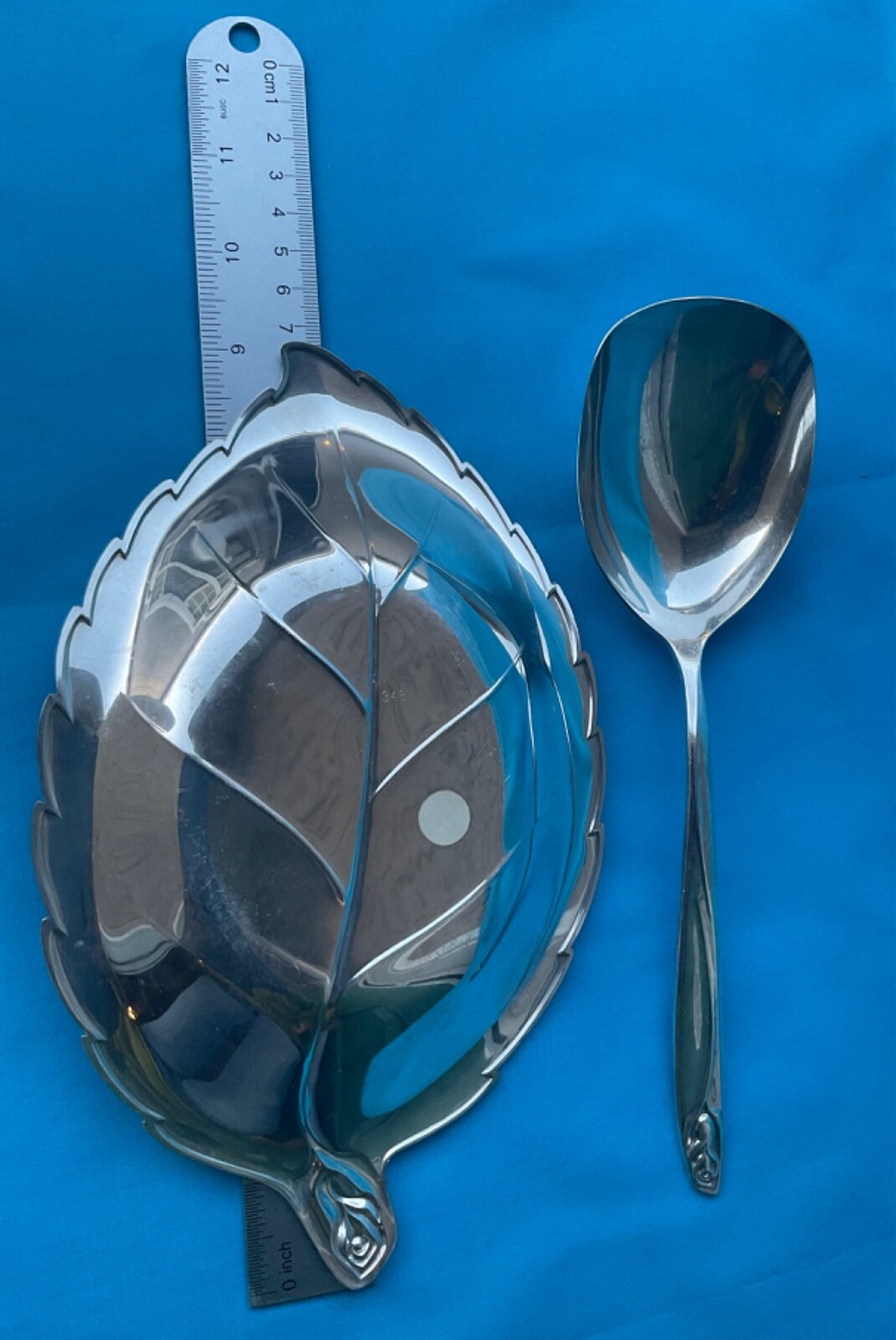 International Silver Co Rose 348 Silver Plate Leaf Dish & Deep Silver ...