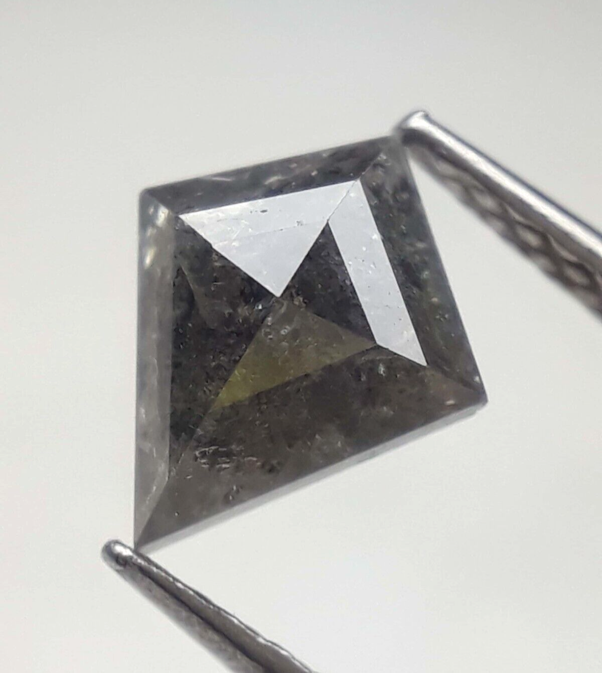 0.75 Ct, Natural Salt and Pepper Loose Diamond.Kite Shape Rustic ...