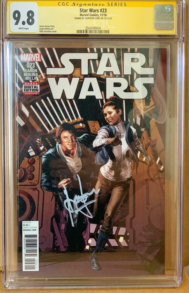 Han Solo #23 CGC 9.8 Autographed Signed by Harrison Ford Star Wars ...