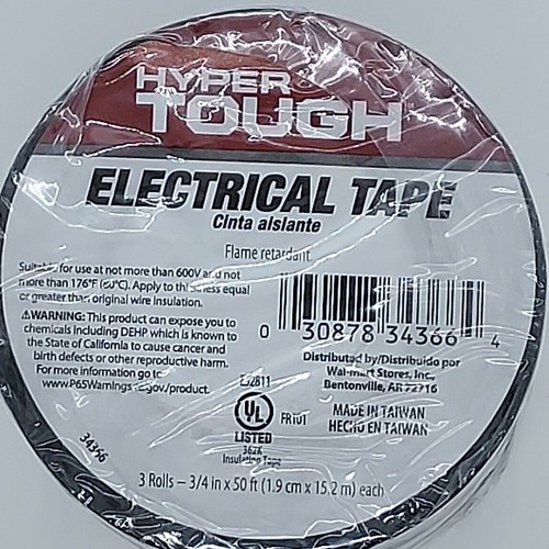 Hyper Tough Electrical Tape SIX ROLLS 3/4'' x 50ft Each Roll | eBay
