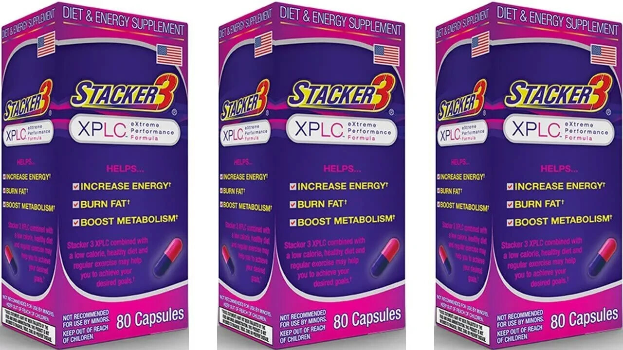 Stacker 3 XPLC 80 Capsules/Bottle (Lot of 3X Bottles) =240 Capsules | eBay