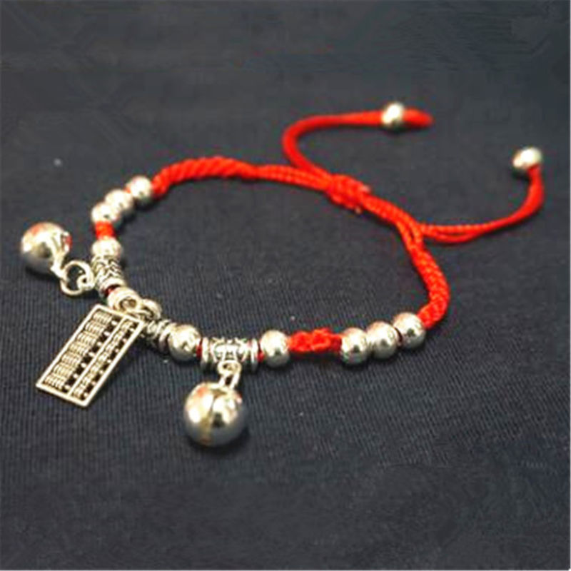 Fashion Chinese Feng Shui Red String Lucky Coin Adjustable Bracelet ...