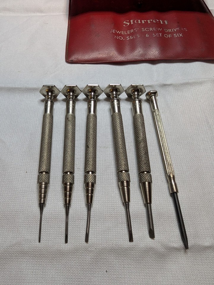 Vintage The L.S. Starrett Co. S555 Jewelers 6-Piece Screwdriver Set w ...