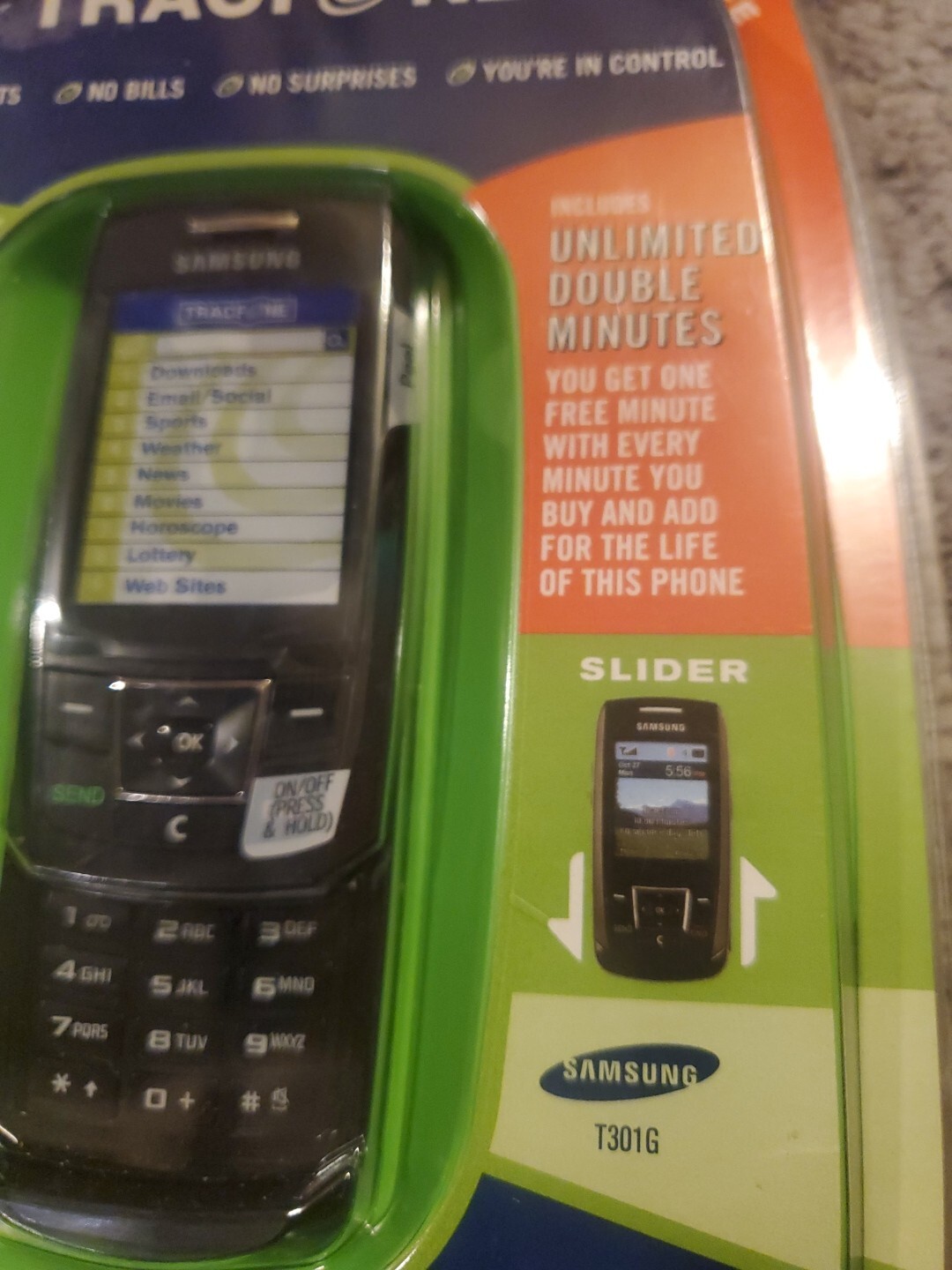 NEW In Package Samsung SGH-T301g Camera Bluetooth Slider TRACFONE Cell ...