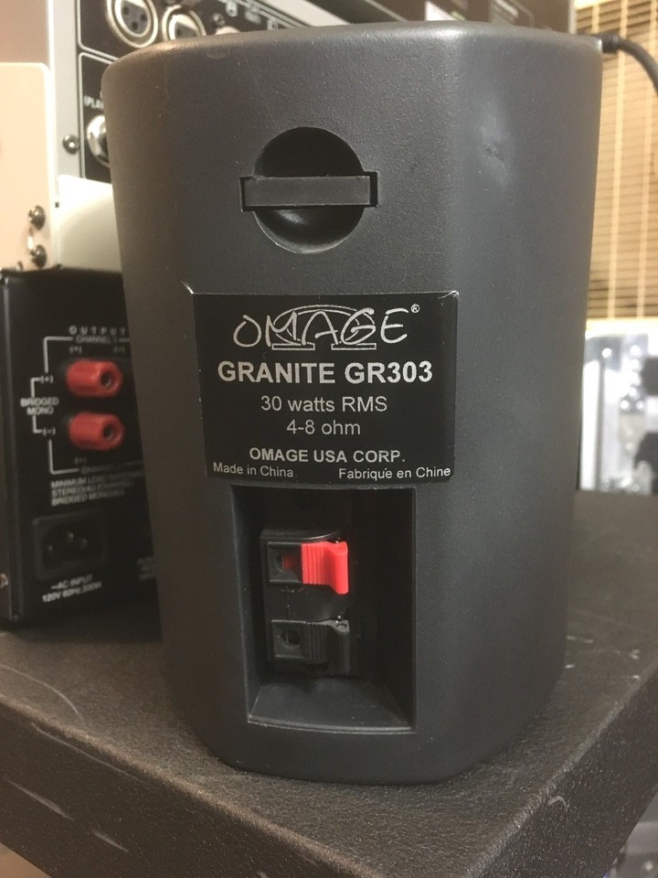 OMAGE Indoor/OutdoorSpeakers System (Model:GR303) Color:(BLACK) NEW | eBay