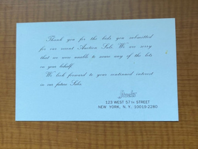 Stack's Coin Auctions - Losing Bid Ticket | eBay