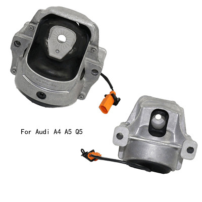 2X Front Engine Motor Mounts w/ Sensor Hydraulic Set for Audi A4 A5 ...