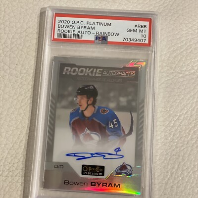 2020-21 OPC Platinum Rookie Auto Rainbow Bowen Byram R-BB Mint | eBay