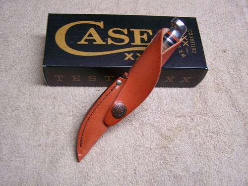 Case M3 Mini FINN 3.13" Fixed Blade Hunter Knife with Leather Sheath ...