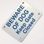 Beware of Dog Keep Gate Closed Sign Plaque Close Shut Outdoor Rated ...