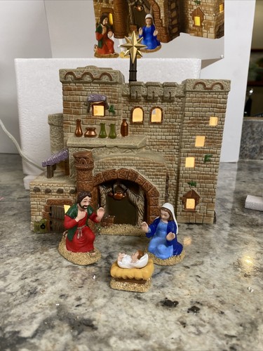 Dept. 56 Little Town The Inn At Bethlehem Christmas Mary Jesus Figurine ...