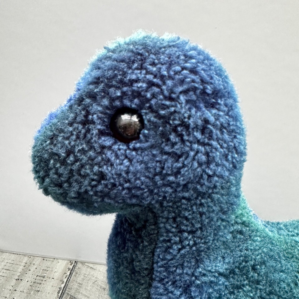 Rare Ty Bronte Brontosaurus Green Blue Dinosaur beanie plush buddy 1999 ...