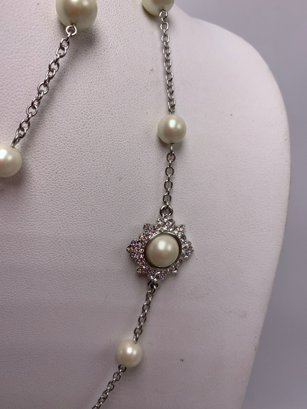Carolee+Silver+Tone+Glass+Pearl+Staton+Necklace+S251s for sale online ...
