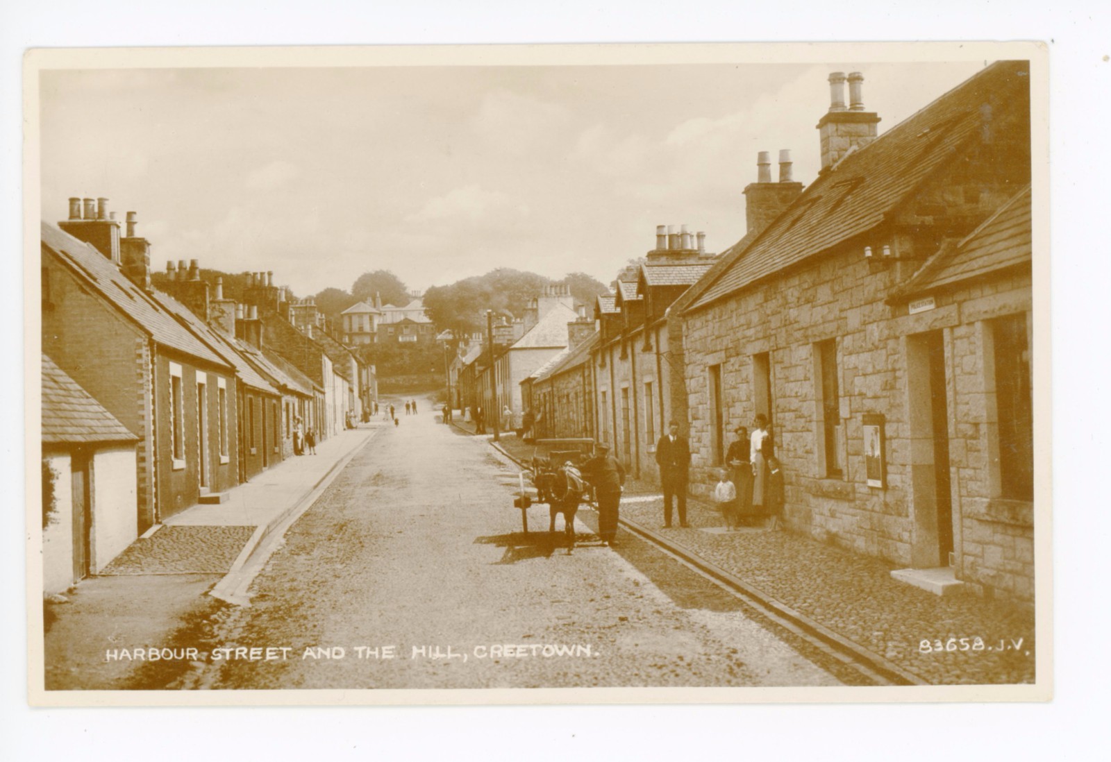 Harbour Street RPPC Creetown SCOTLAND Rare Real Photo Antique Galloway ...