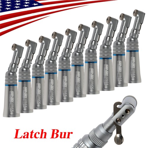 10Pcs NSK Style Dental Low Speed Latch Contra Angle Handpiece E-Type ...