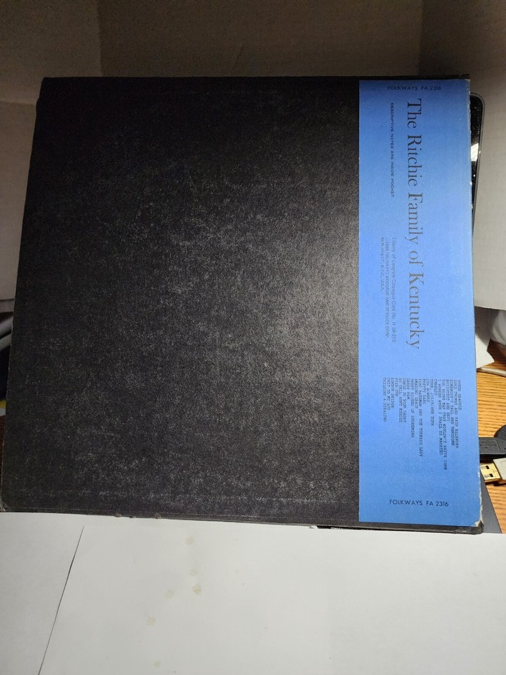 JEAN RITCHIE: the ritchie family of kentucky FOLKWAYS w/booklet VG+ R65 ...