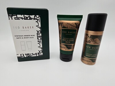 Ted Baker Vintage Amber Mini Bath & Body Duo 50ml x2 | eBay UK