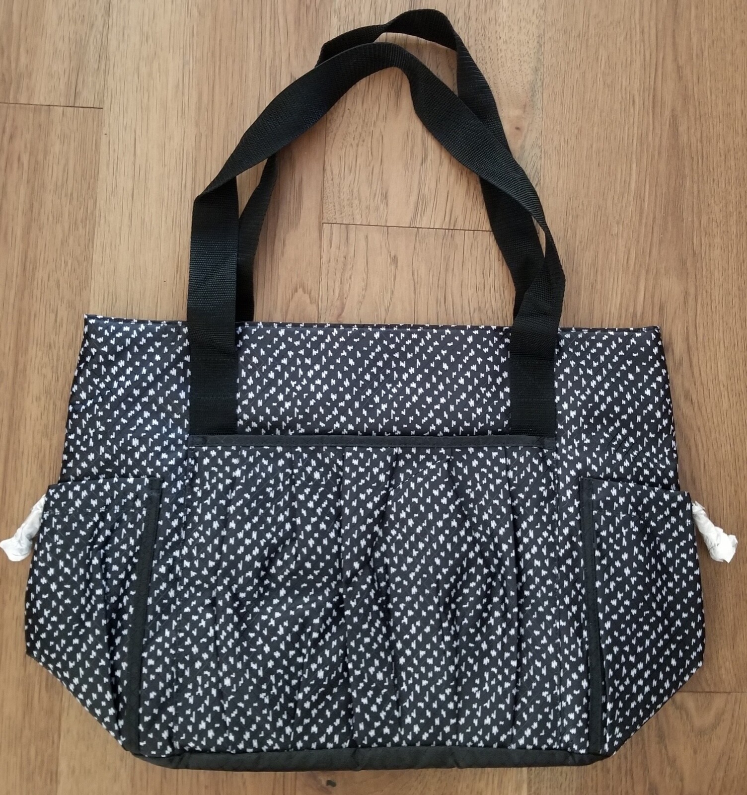 NEW Thirty One New Day Tote Preppy Pop Navy Rugby Stripe Scribble ...