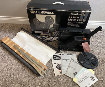 VTG Bell & Howell Automatic Threading 10MS Dual 8mm Movie Projector LOT ...