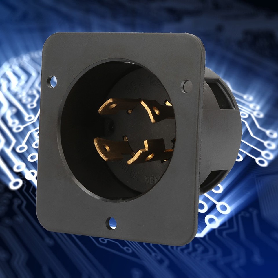NEMA L14-30C 4-Hole US Socket Plug 30A 125V-250V UL Listed Generator ...