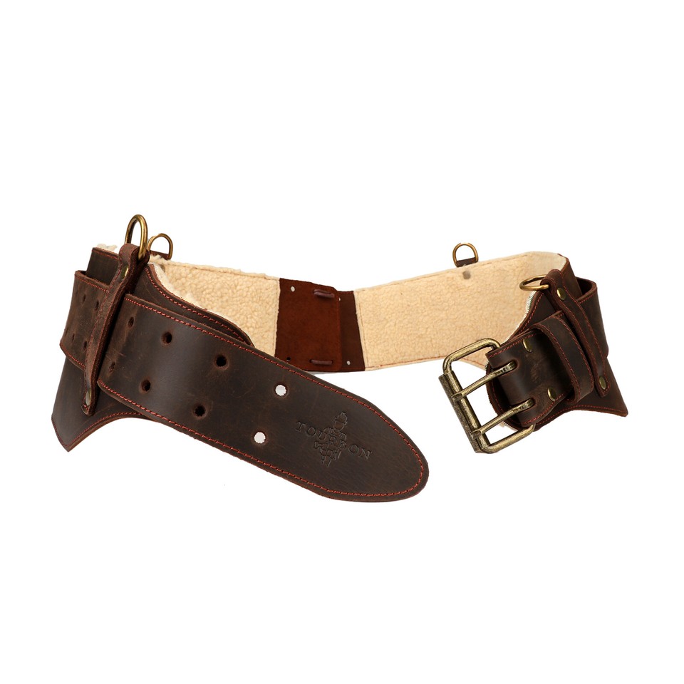 TOURBON Leather Logging Belt Kits Felling Tools Carry Suspenders ...