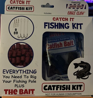 Catch It Fishing Kit - Catfish Kit - Magic Bait & Eagle Claw 10 pieces ...