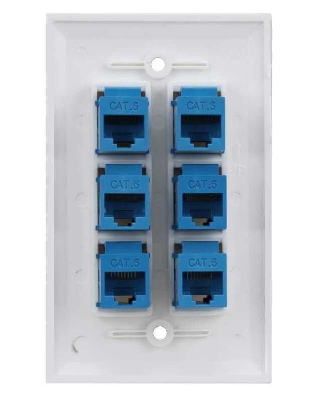 6 Port Keystone Wall Plate 1 Gang Wall Plate with Standard Size ...
