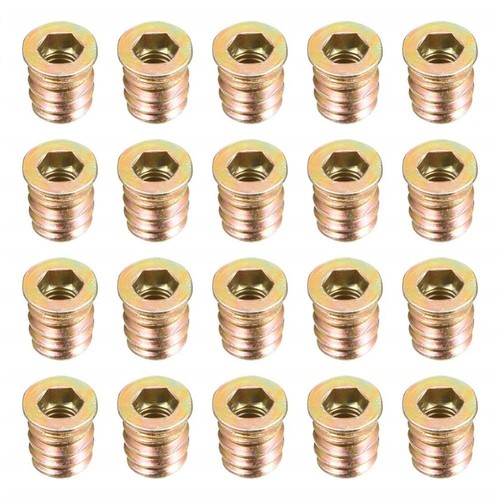 20Pcs M6 M8 Threaded Inserts for Wood Wood Furniture Nuts | eBay Australia