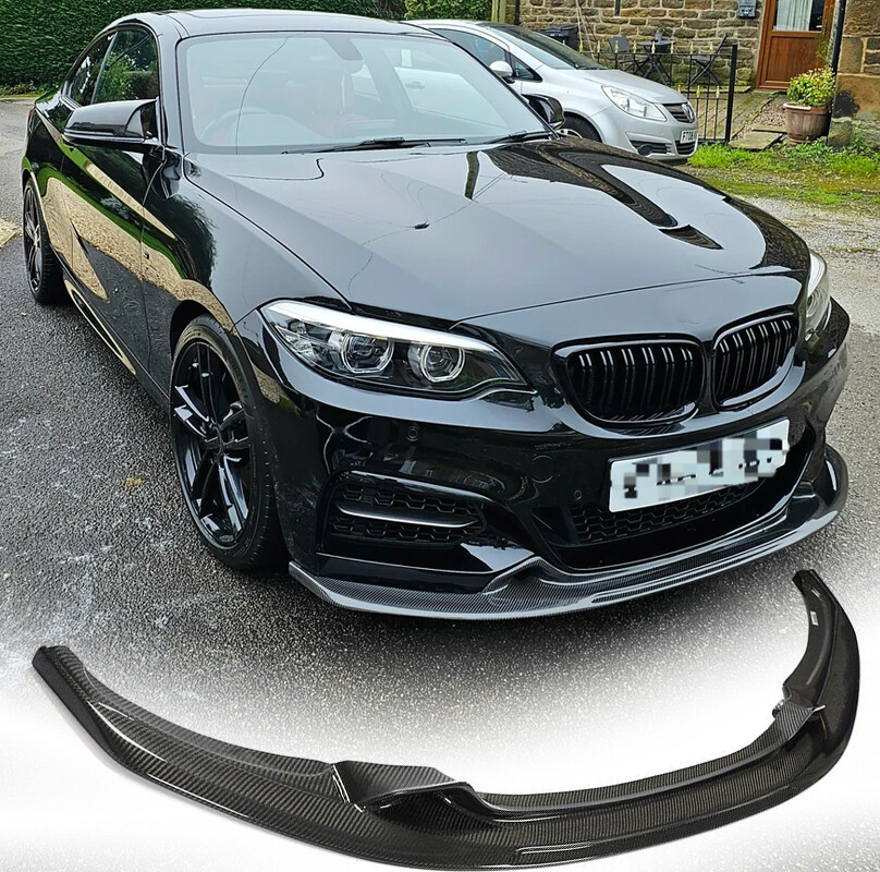 For BMW F22 M235i M240i M-Sport 2014-2019 Front Bumper Lip Splitters ...