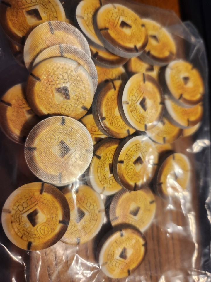 The Golden City Board Game Cardboard coins | eBay