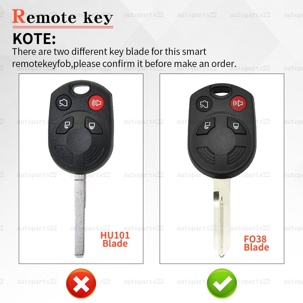 2/4pcs Replacement For 2008 2009 2010 2011 2012 Ford Escape Key Fob ...