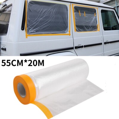 55CM*20M Pre-taped Masking Paper Car Painter Spray Paint Protect Film ...