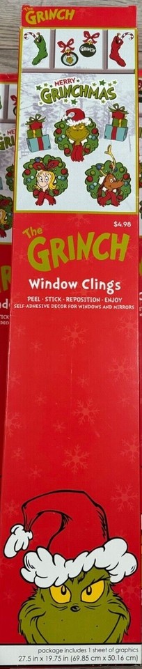 The Grinch Window Clings, The Grinch Christmas Window Clings | eBay