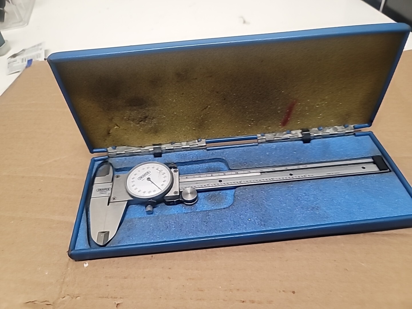 Vintage DRAPER Imperial Dial Caliper #5920 Blue Hard shell - Made in ...