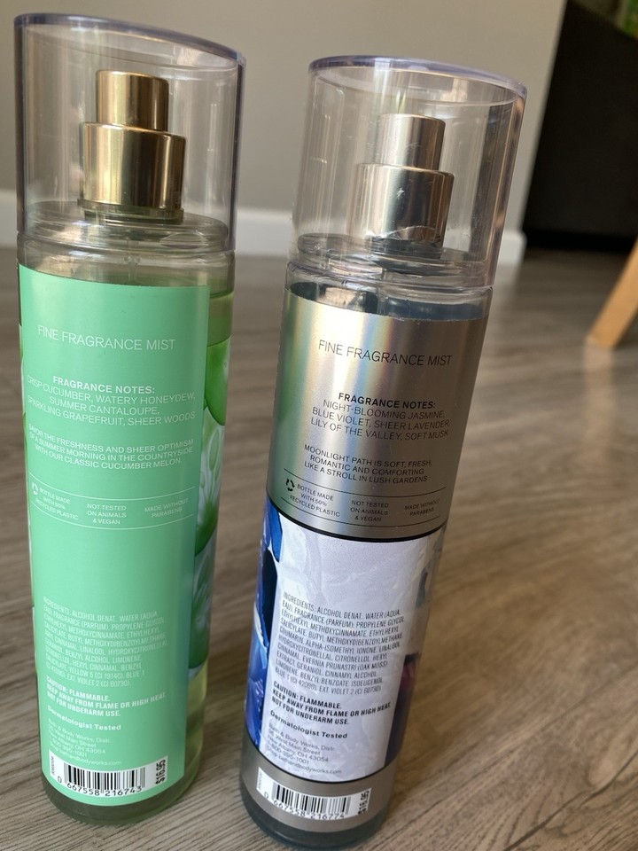 Bath and Body Works Classic Mist Lot Of 2, Cucumber Melon Moonlight ...