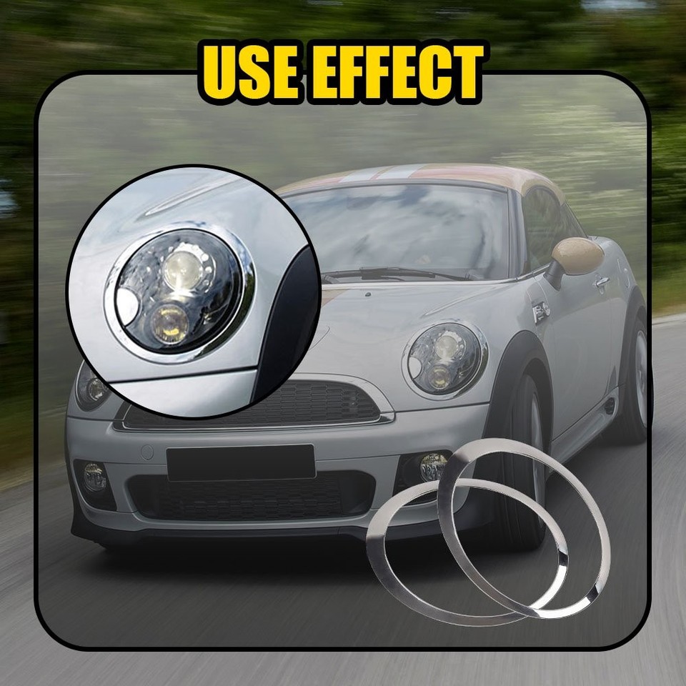 Chrome Headlight Ring Trim Left+Right for MINI R59 Cooper S Roadster ...
