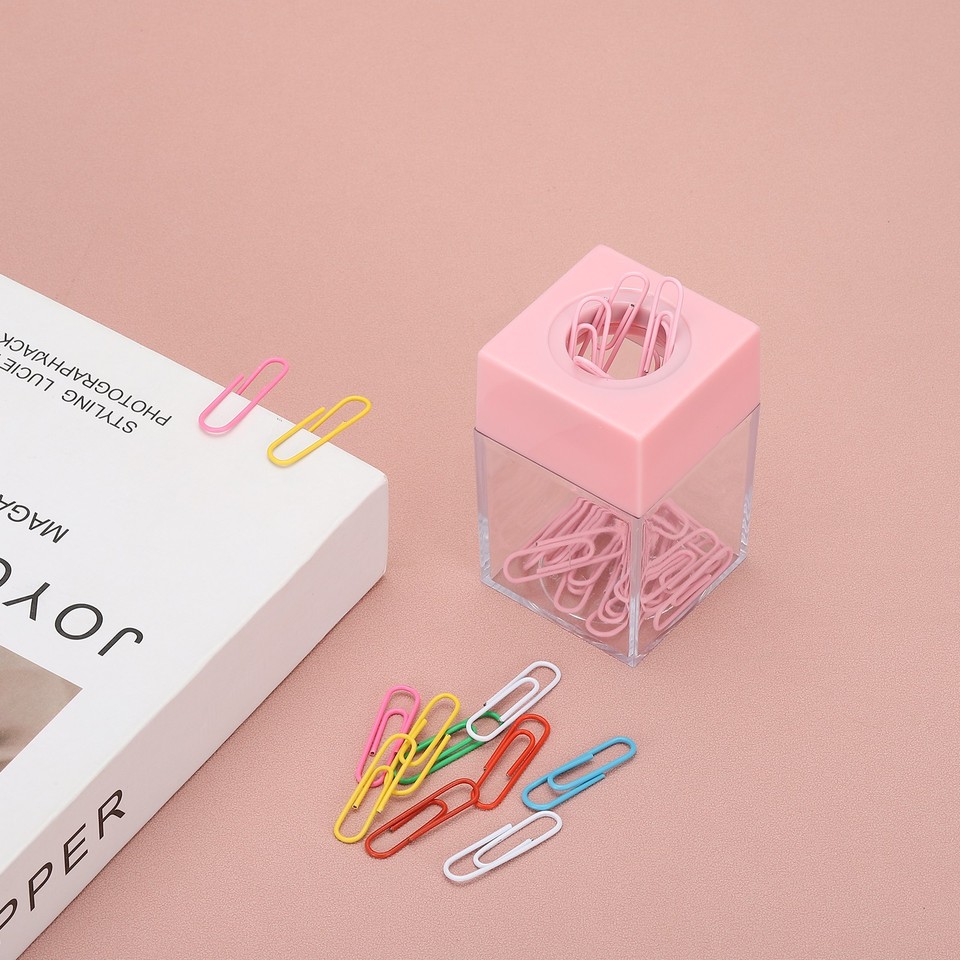 Magnetic Paper Clip Holder, Large Capacity Paper Clip Organizer for ...
