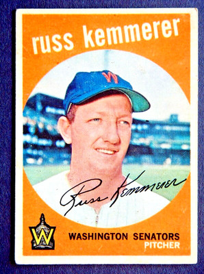 Russ Kemmerer #191 Topps 1959 Baseball Card (Washington Senators)* | eBay