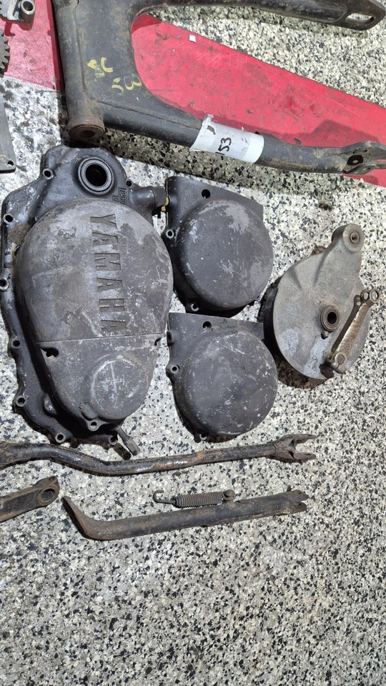 YAMAHA SC500 MX360 PARTS LOT GEARBOX,SIDE COVER,SWING ARM VGC FREE ...