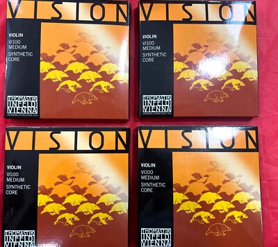 100% Authentic 4 Sets Thomastik Vision Violin String Set Medium 4/4 | eBay