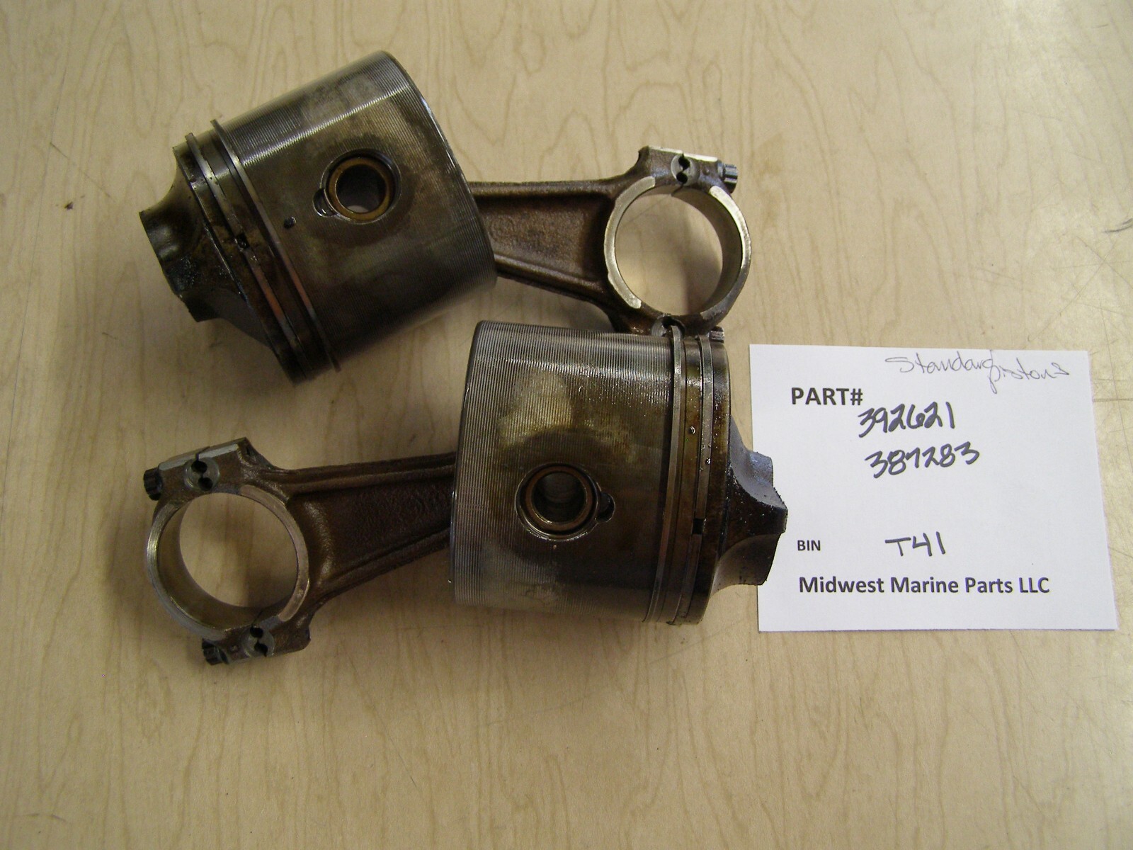 392621 387283 JOHNSON EVINRUDE OMC PISTON AND CONNECTING ROD STANDARD ...