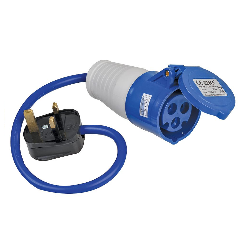 Caravan Hook Up Adapter 230V UK Mains Conversion Plug Connector Lead ...