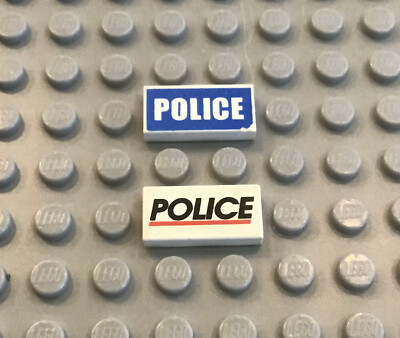LEGO Two 1x2 Tile with Word Police | eBay
